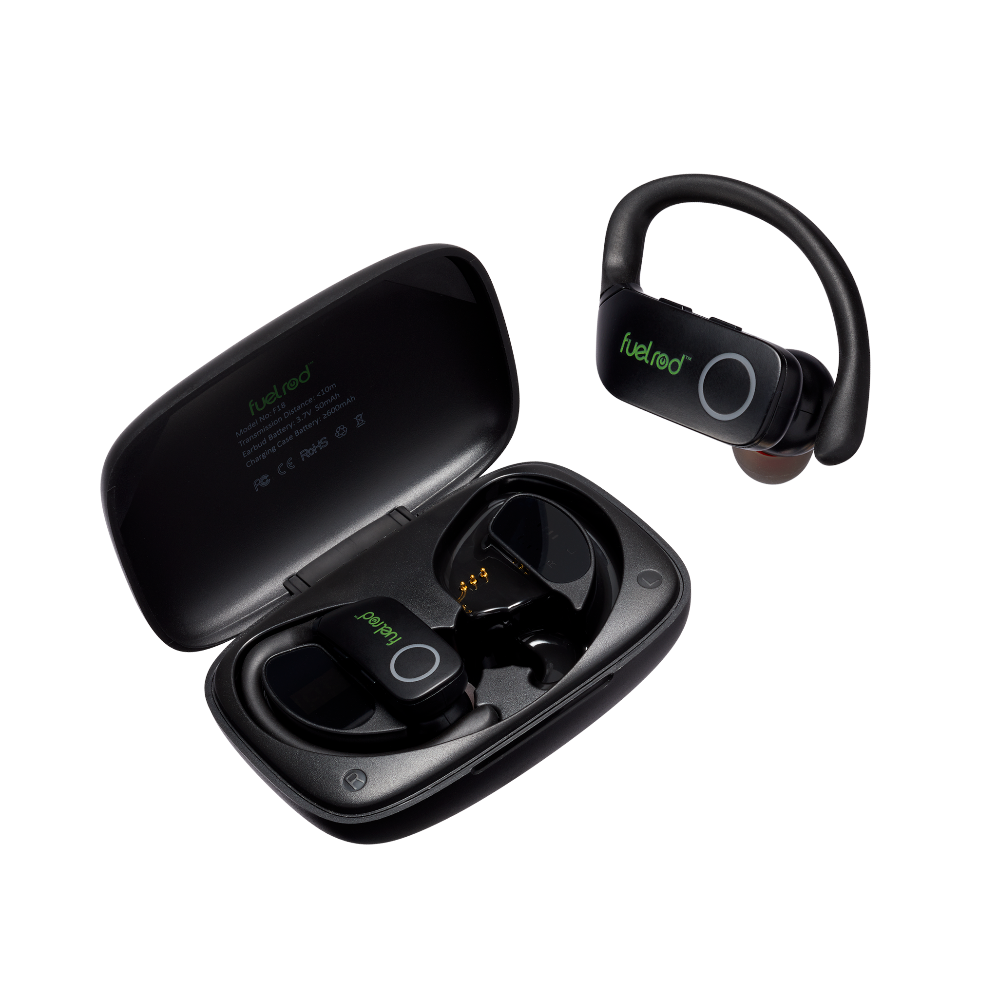 F18 Earbuds (48H Playback w/ LED Display Case) | FuelRod